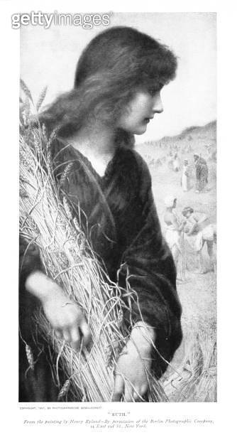 Ruth Gathers Grain , Ancient Israel, Bible History (2150759358) - 게티이미지뱅크