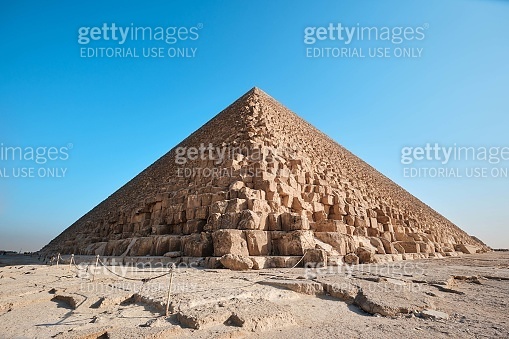 Giza, Egypt, The Great Pyramid Khufu (Pyramid of Cheops) is the oldest ...