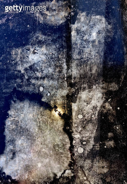 Sheet of galvanized iron is covered with a layer of printing ink. Metal ...