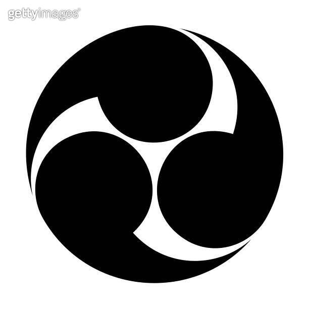 Japanese tomoe symbol, the left threefold Mitsudomoe 이미지 (2029747407 ...