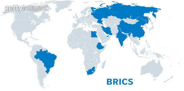 BRICS, BRICS plus, all nine member states as of 2024, political map ...