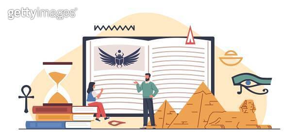 History lesson. Teacher tells student about ancient egypt, civilization ...