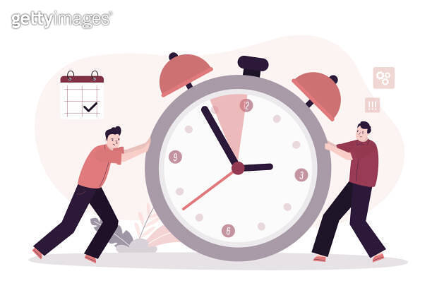 Group of businessman is trying to stop time. Business deadline, time ...