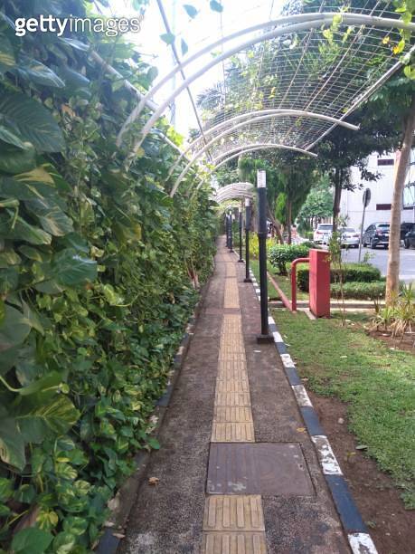 Pedestrian is a pedestrian path that is generally parallel to the road ...