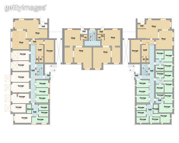 Business or commercial center floor plan 이미지 (1945389657) - 게티이미지뱅크