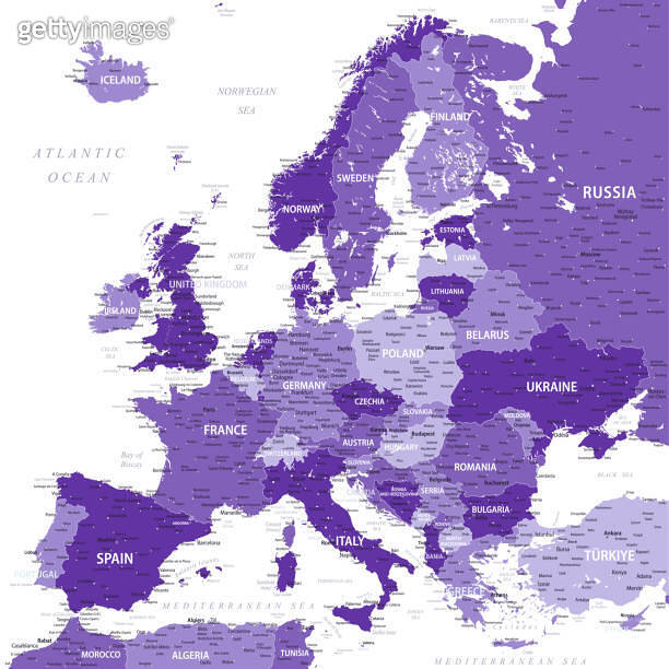 Europe - Highly Detailed Vector Map of the Europe. Ideally for the ...