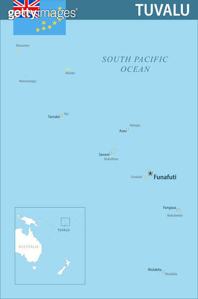 Tuvalu Map Vector New 2024 Colorful - Customizable layered political ...