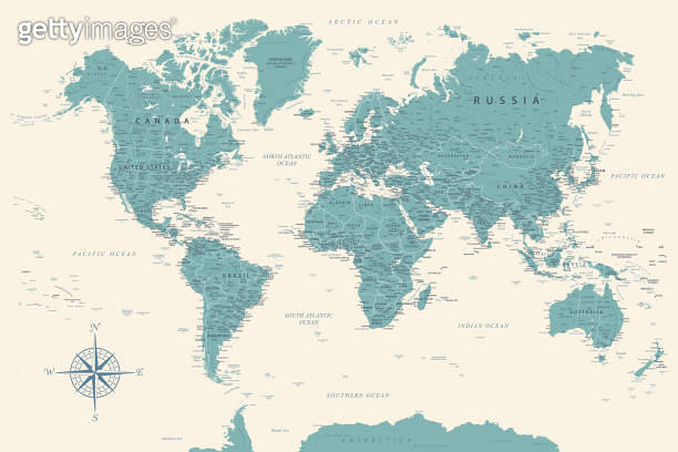 World Map - Highly Detailed Vector Map of the World. Ideally for the ...