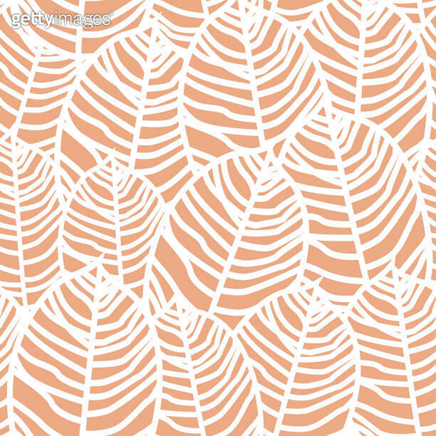 Floral seamless pattern. Trend color 2024 Peach Fuzz. Background for ...
