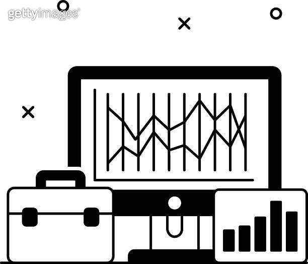Enterprise Stock Trends Vector Icon Design, Commercial strategy Symbol ...