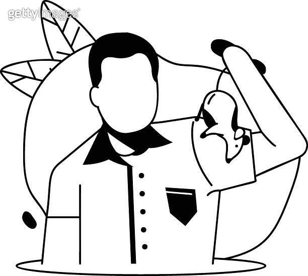 person holding Fancy rat from tail vector color icon design, Pet Care ...