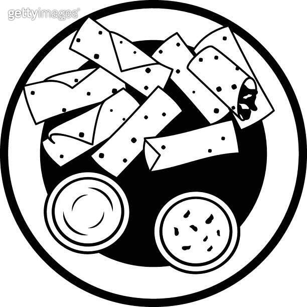 Southeast Asian Dim sum with sweet and sour sauce vector design ...