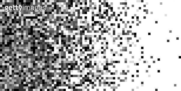 Abstract black and white pixelated pattern. 이미지 (2042584492) - 게티이미지뱅크