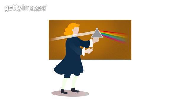 Isaac Newton gets the light spectrum, dispersion, science of light ...