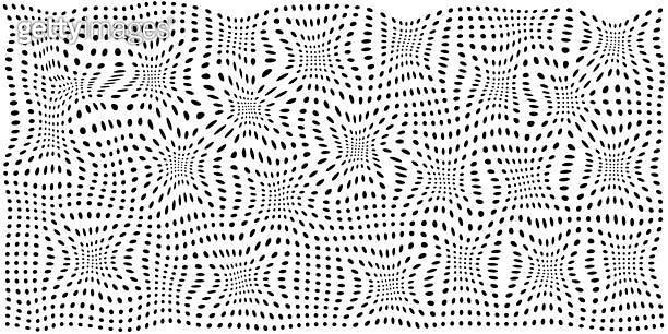Abstract digital wave of particles, Flowing dots particles wave pattern ...