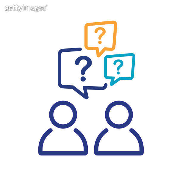 Customer inquiry, dialogue between two people, questions and answers ...