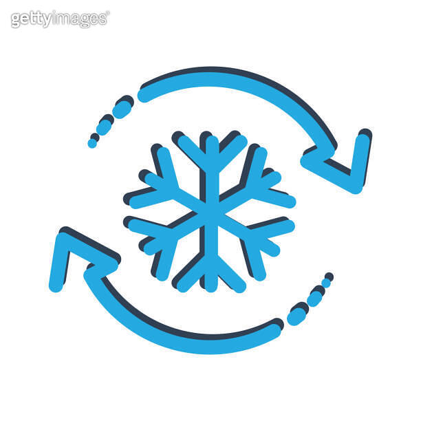 Freezer control icon, auto cooling or defrost, conditioning car or ...