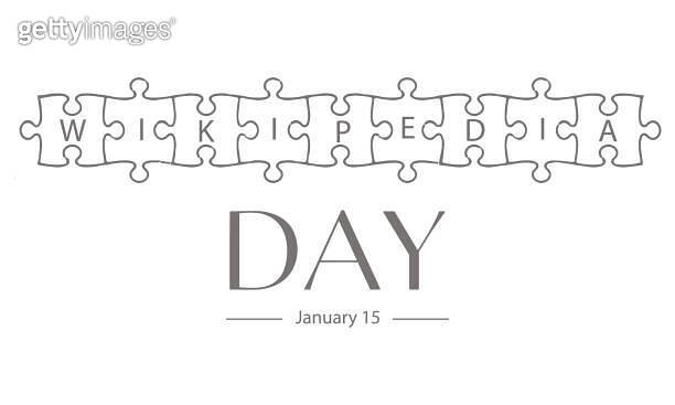 Wikipedia day - banner, card, poster, template. 이미지 (1902295034) - 게티이미지뱅크
