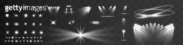 Light wave shine spotlight effect,vector glow line sparkle shine ...