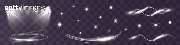 Light wave shine spotlight effect,vector glow line sparkle shine ...