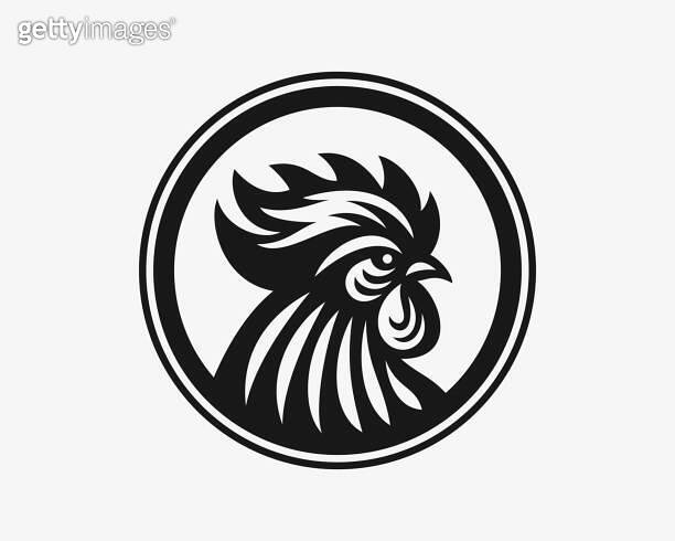 Rooster modern emblem. Chicken vector illustration for your symbol or ...