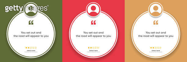 3D bubble testimonial banner, quote, infographic. Social media post ...