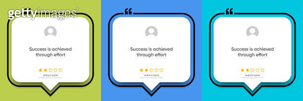 3D bubble testimonial banner, quote, infographic. Social media post ...