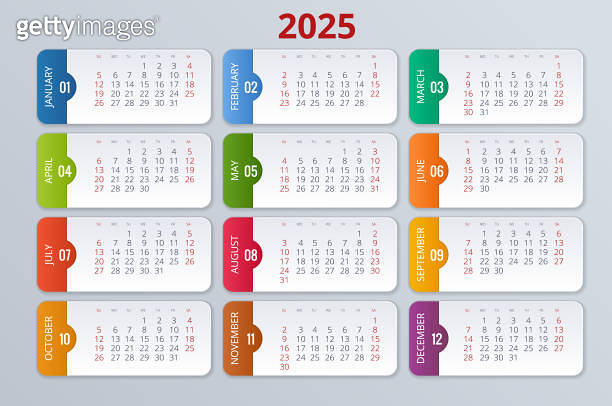 Calendar planner for 2025. Vector Stationery Design Print 2025 Template ...