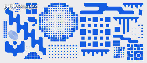 Blue Pixel Art Bitmap Simple Element 이미지 (2151484650) - 게티이미지뱅크