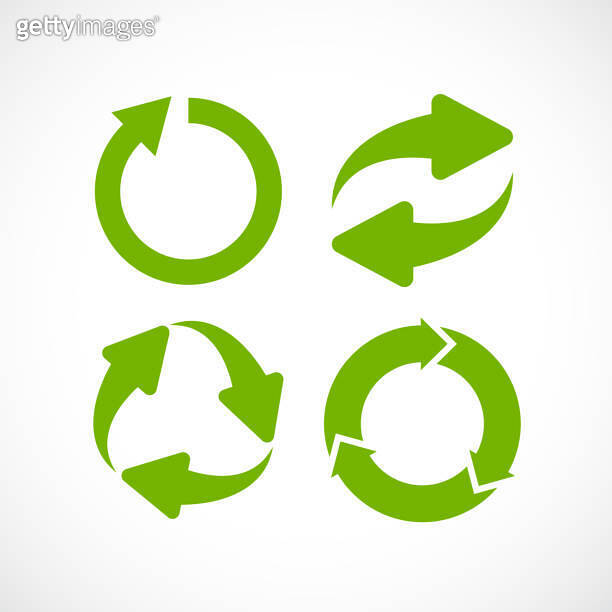 Ecology cycle icons, recycled symbols 이미지 (2146421397) - 게티이미지뱅크
