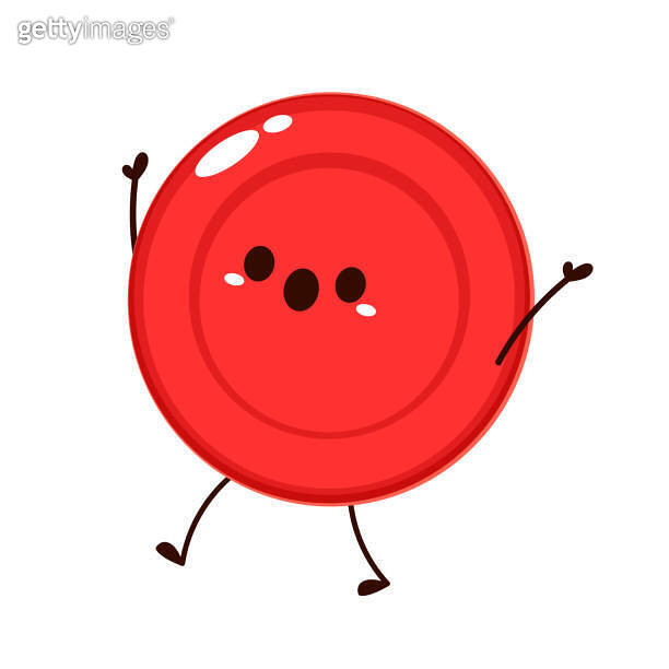 Red Blood Drop Cartoon Character. Vector Illustration Flat Design ...