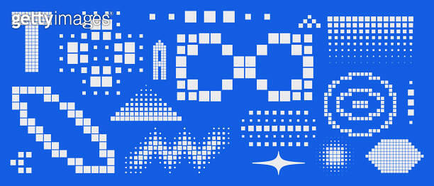 Blue Pixel Art Bitmap Simple Element 이미지 (2150890575) - 게티이미지뱅크