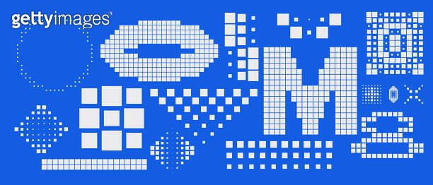 Blue Pixel Art Bitmap Simple Element 이미지 (2150890585) - 게티이미지뱅크