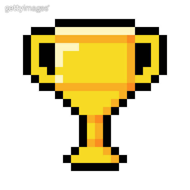 Pixel 8-bit Goblet Object as Video Game Style Element Vector ...