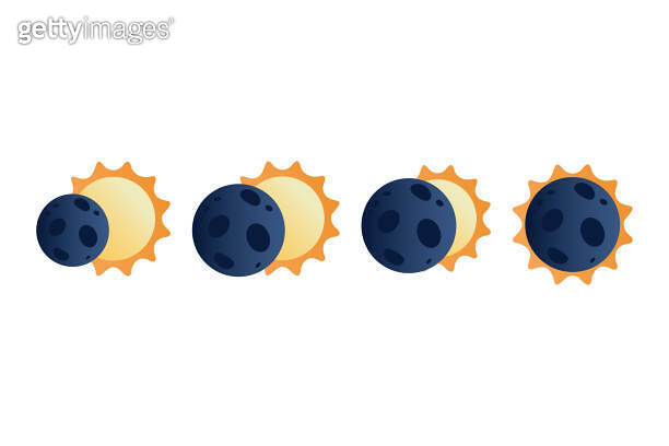 Solar eclipse infographics in flat cartoon style (1906937334) 일러스트, 무료 ...