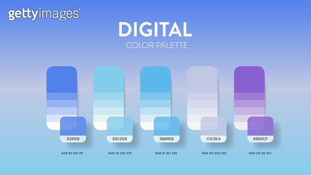Color palette guide in Digital colour theme collection. Color ...