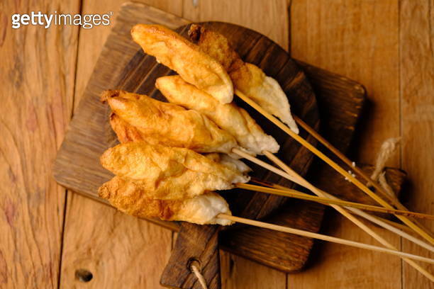 Sempol Sempolan is is a deep fried food made from chicken or fish or ...