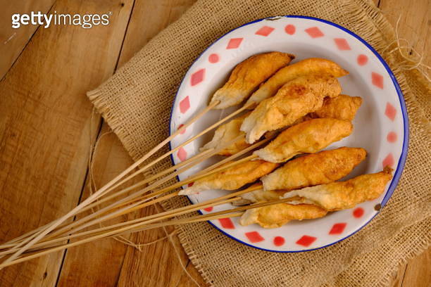 Sempol Sempolan is is a deep fried food made from chicken or fish or ...