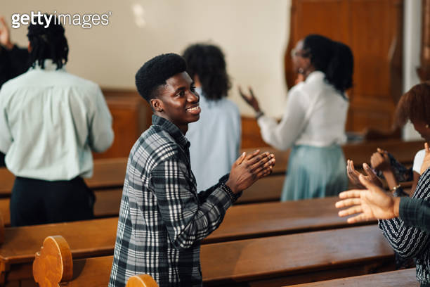 Group of people clapping hands and singing gospel at church (2181729114 ...