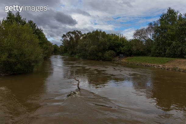 The confluence of the Svratka and Svitava rivers in the city of Brno ...