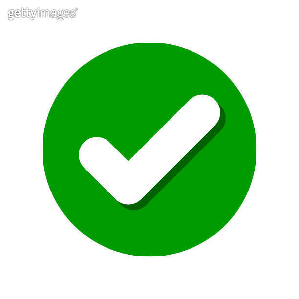 correct check mark and cross, checklist icon sign, checkmark in circle ...