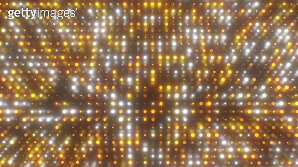 Abstract Golden Glowing Flashing Yellow Lights Grid Bending Slowly ... Abstract Golden Glowing Flashing Yellow Lights Grid Bending Slowly ...