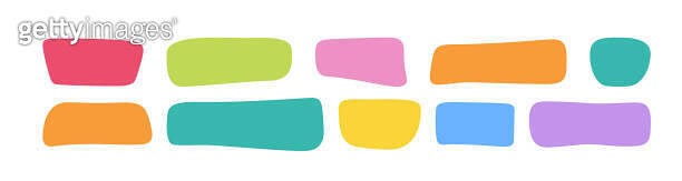 Hand drawn organic rectangle frames. Abstract doodle liquid shapes ...
