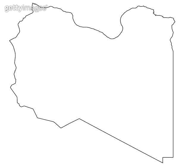 Outline of the map of Libya with regions (2148999838) 일러스트, 무료 일러스트 ...
