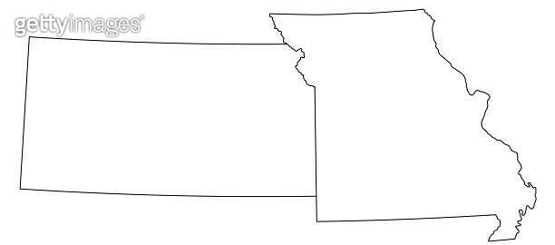 Map of the US states with districts. Map of the U.S. state of Kansas ...