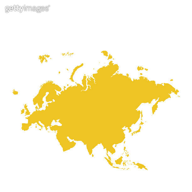 Map of Eurasia, sign silhouette. World Map Globe. Vector Illustration ...