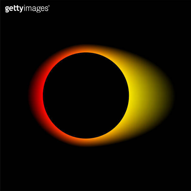 Neon color round frame with gradient effect. Abstract blending red ...