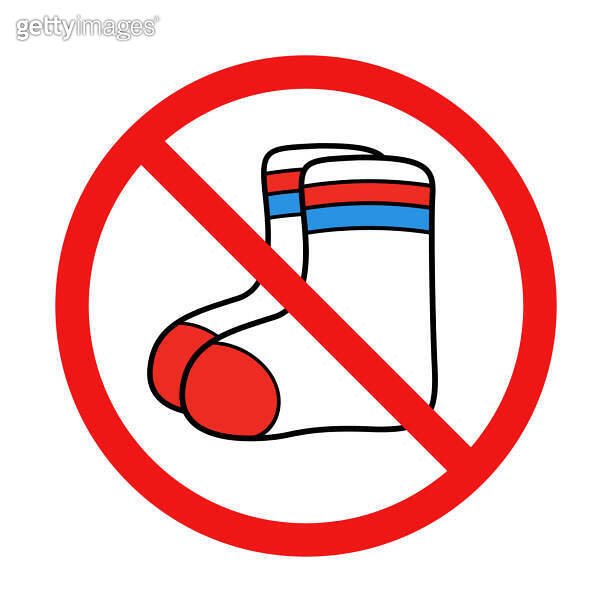 Vector No Socks Sign on White Background 이미지 (2121464307) - 게티이미지뱅크