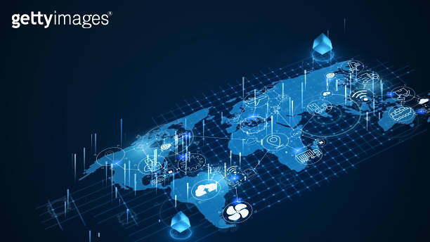AI technology Map, mapping with Logistics Icons connection line ...