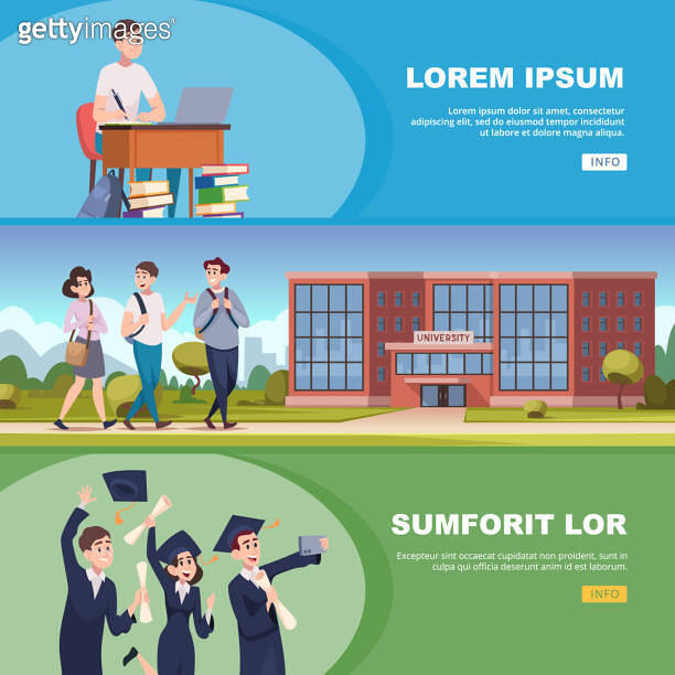 university people. students studying learning in university horizontal ...